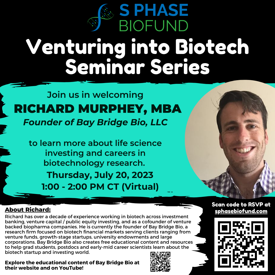 Event: Venturing into Biotech Seminar Series, presented by S Phase ...