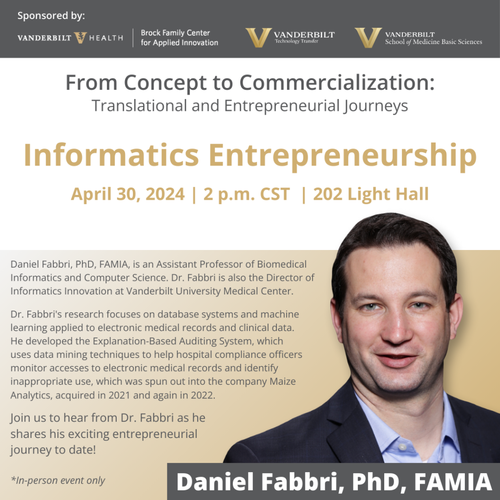 From Concept to Commercialization: Informatics Entrepreneurship with ...
