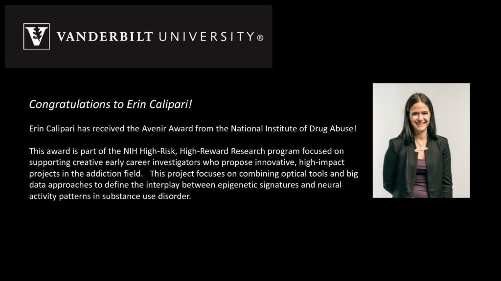 Erin Calipari Congratulations 2019 | Department of Pharmacology ...